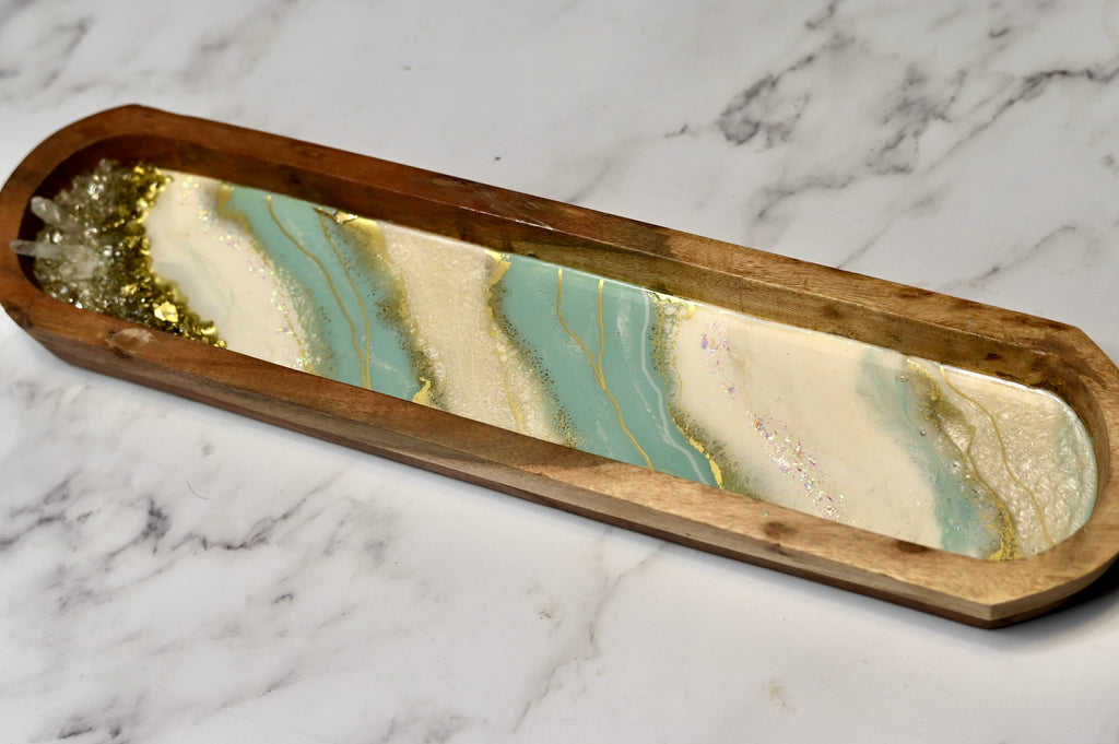 Baby blue geode tray – JJ Art Company